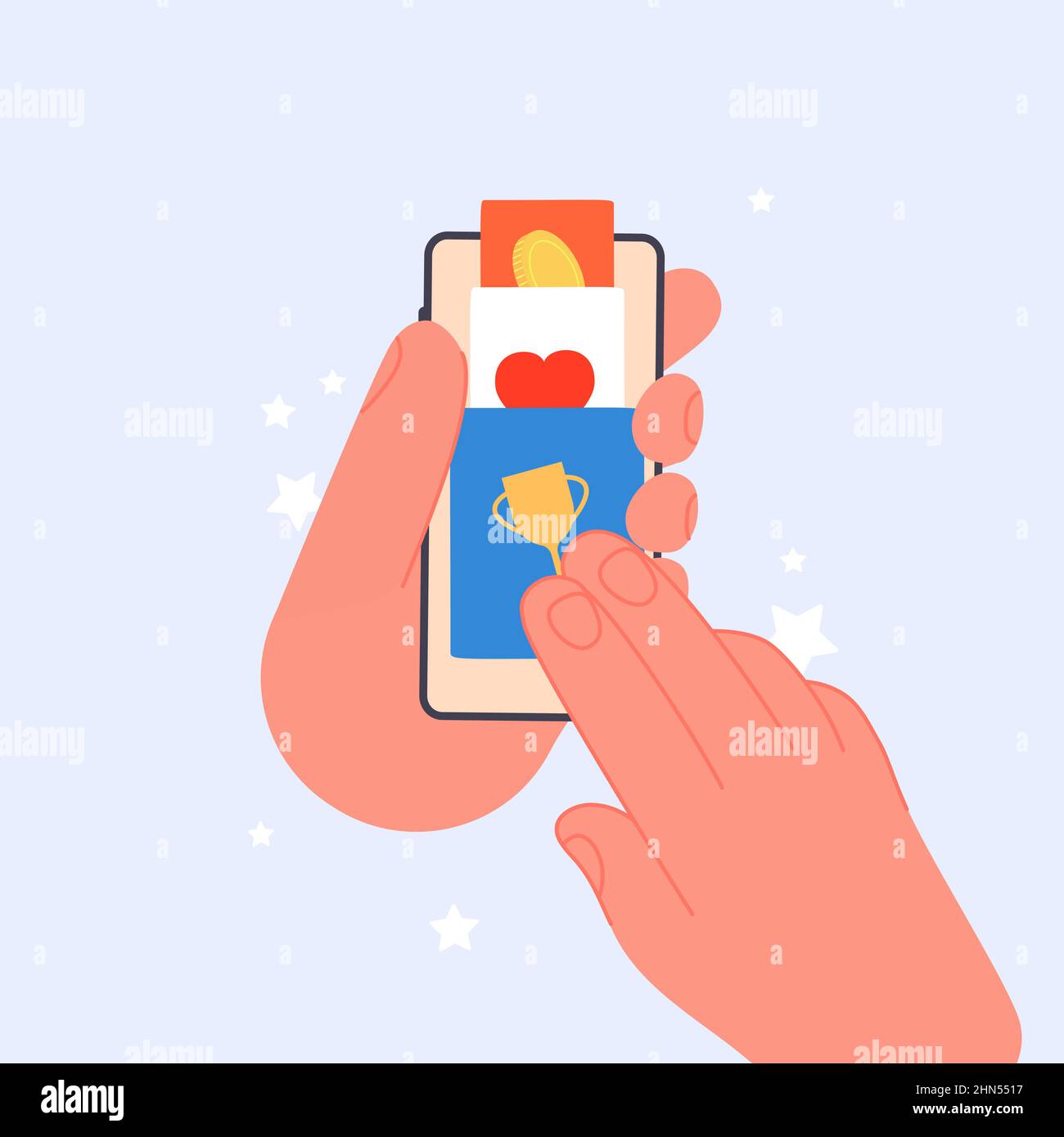 Cartoon illustration comparison between heart hi-res stock photography ...