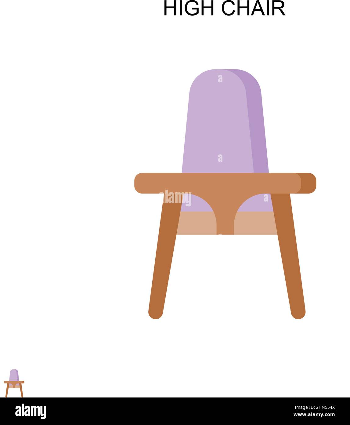 High chair Simple vector icon. Illustration symbol design template for ...