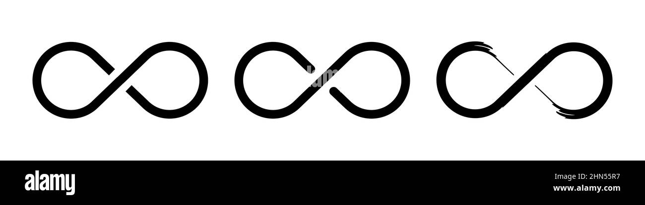 Infinity sign icon set isolated on white background Stock Vector Image ...