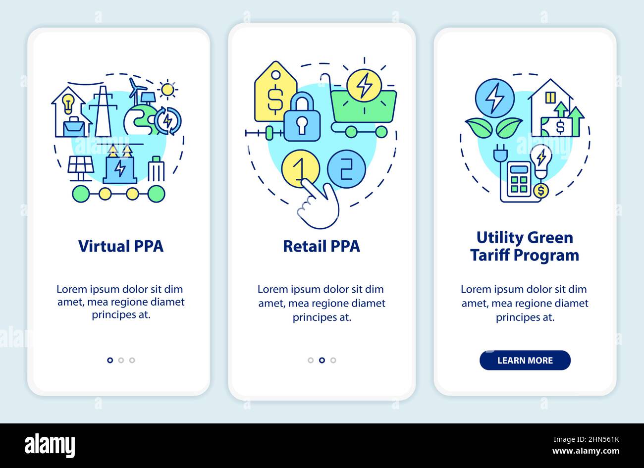 Types of PPA onboarding mobile app screen Stock Vector Image & Art - Alamy