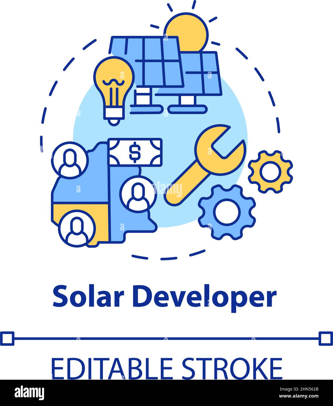 Solar developer concept icon Stock Vector Image & Art - Alamy