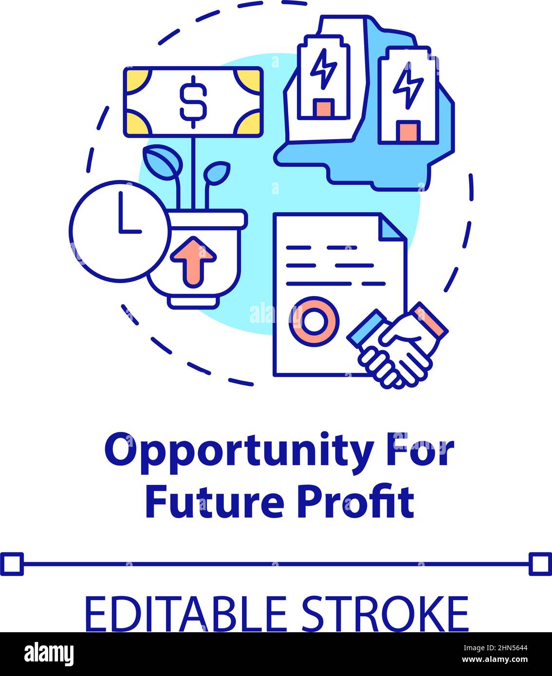 Opportunity for future profit concept icon Stock Vector Image & Art - Alamy