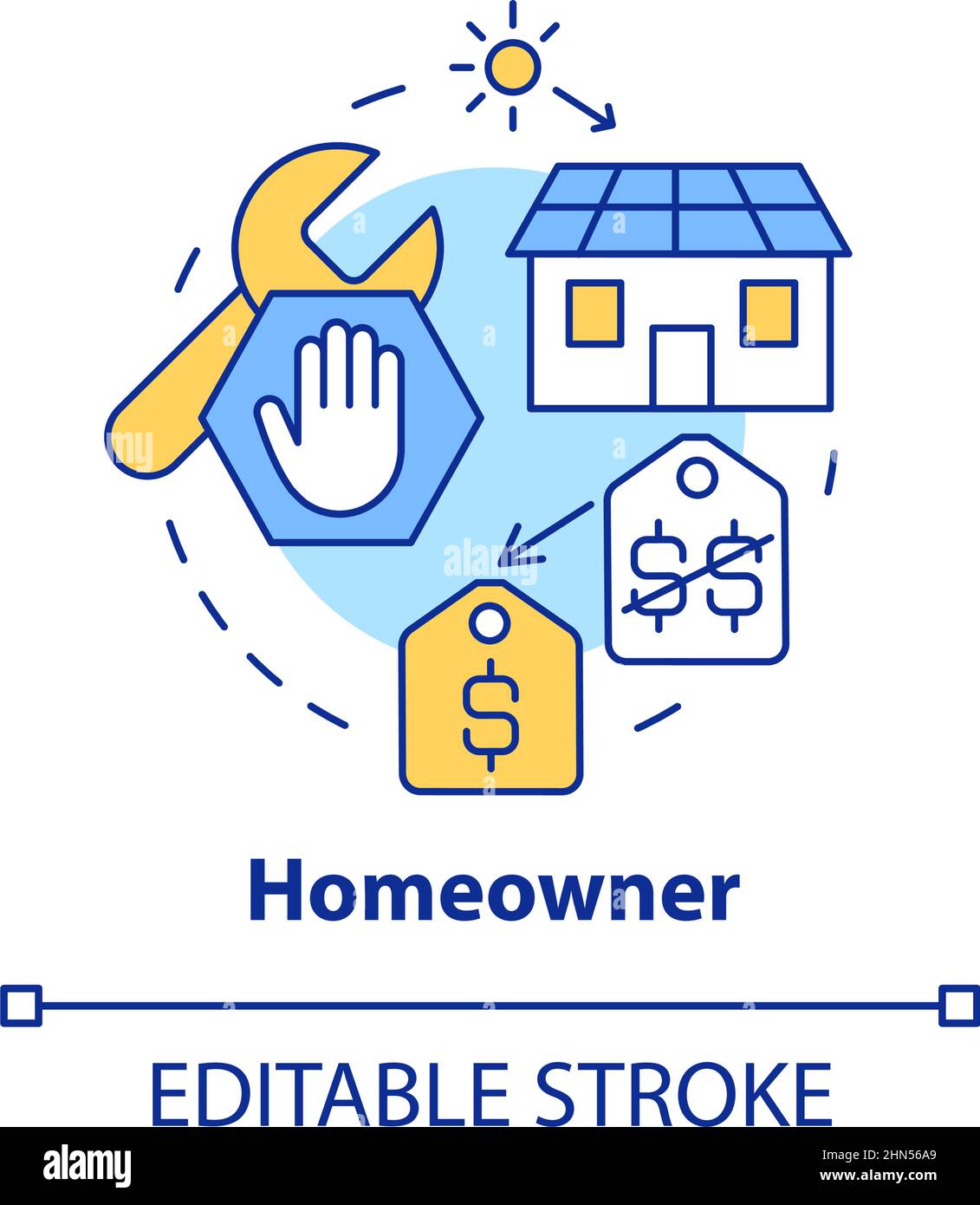 Homeowner concept icon Stock Vector Image & Art - Alamy
