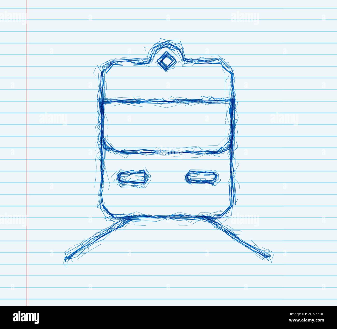 Subway Train Front Drawing