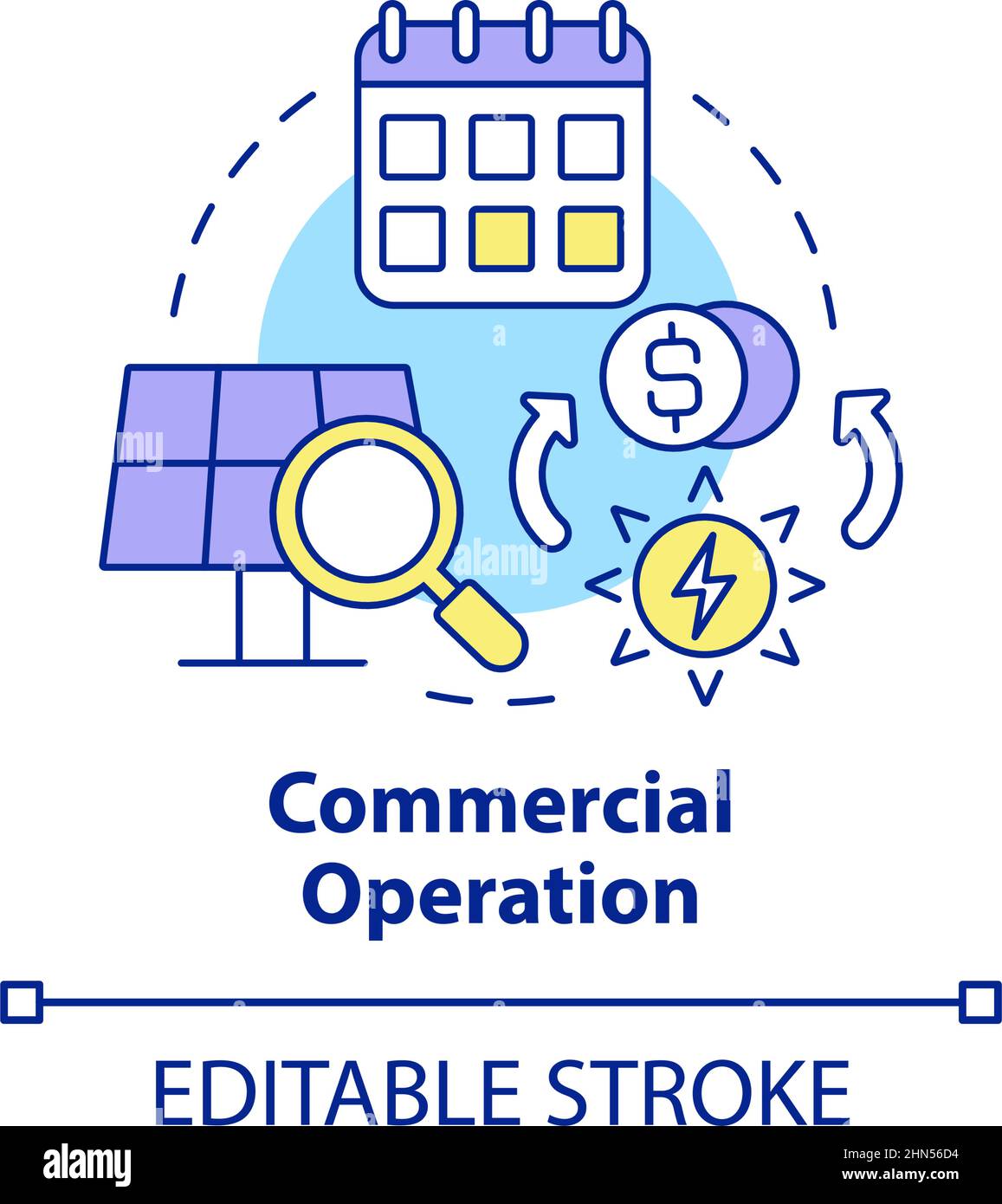 Commercial operation concept icon Stock Vector Image & Art - Alamy