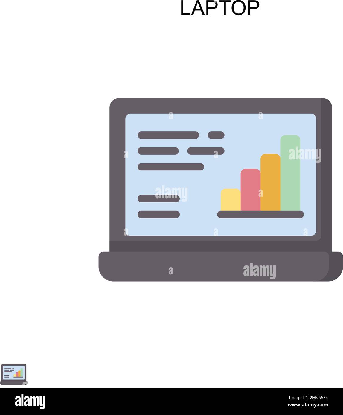 Front view laptop mockup white Stock Vector Images - Alamy