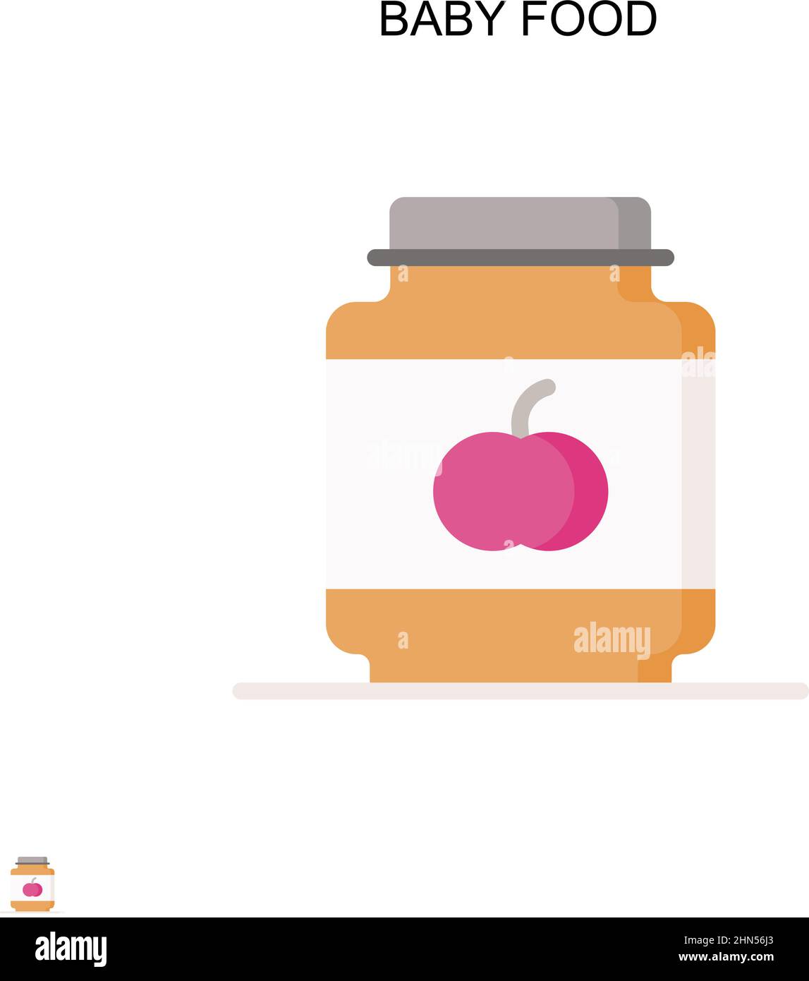 Baby food Simple vector icon. Illustration symbol design template for ...