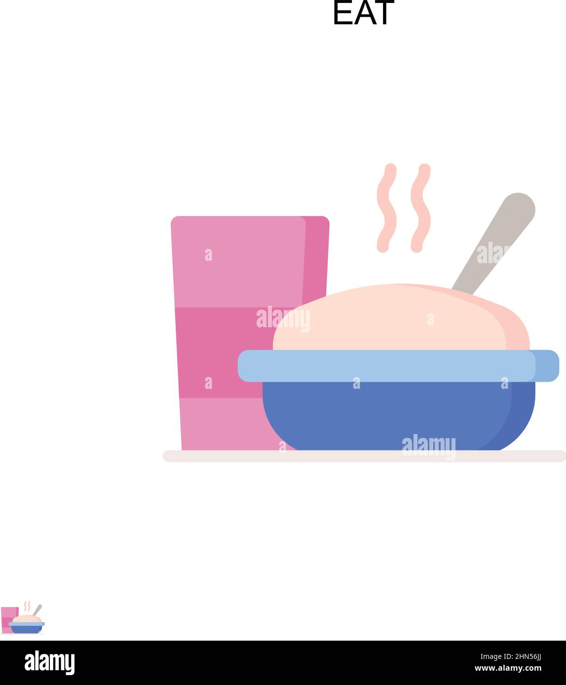 Eat Simple vector icon. Illustration symbol design template for web ...