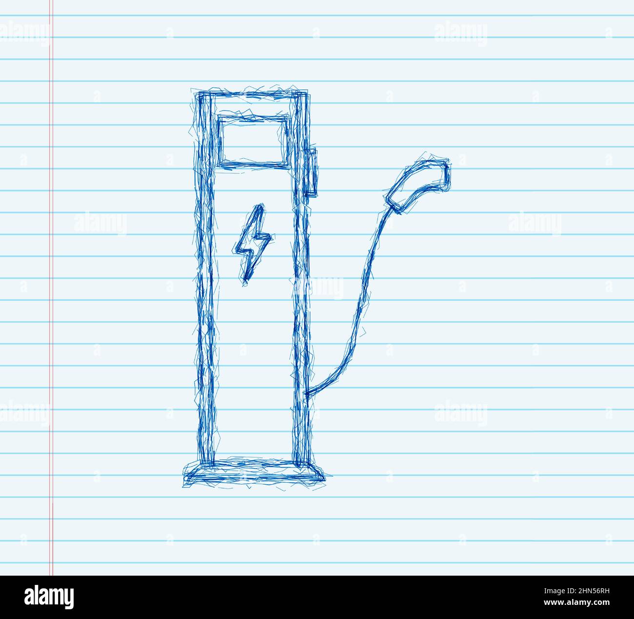 Electric vehicle charging station icon. Ev charge. Electric car. sketch ...