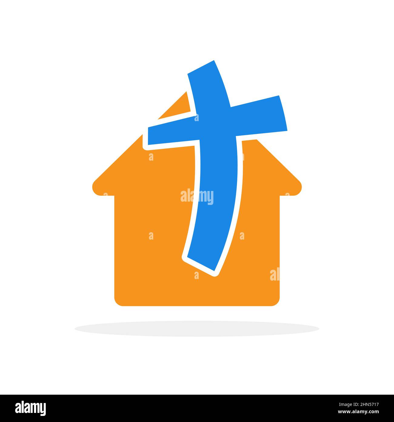 Church symbol. Christian cross icon. Religion icon. Vector illustration ...