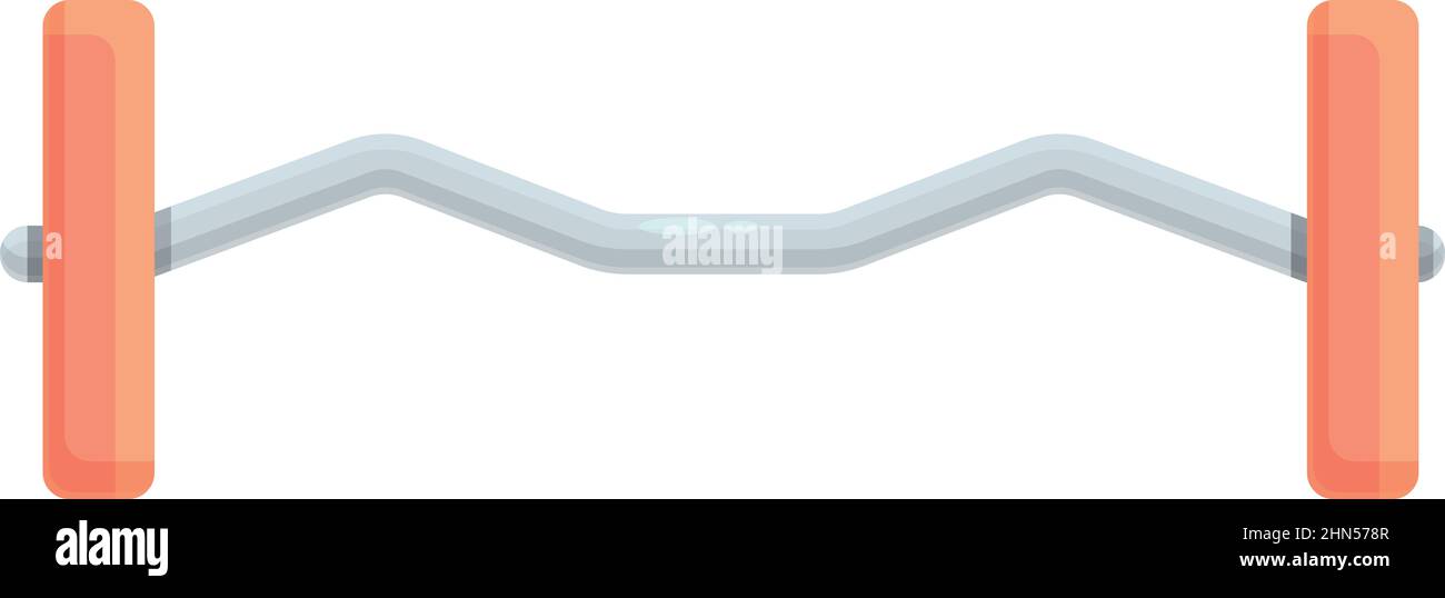 Gym barbell icon cartoon vector. Sport training. Health cardio Stock ...