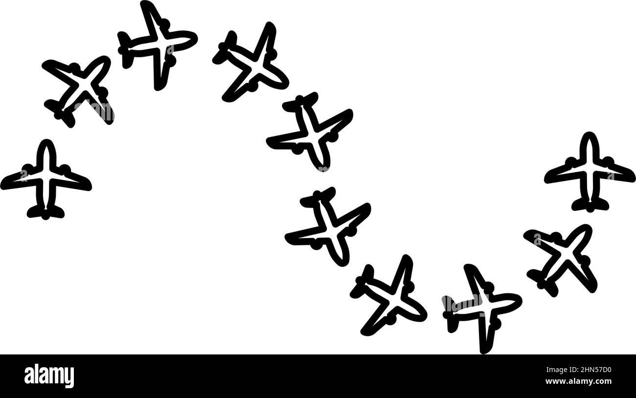 Route from airplanes flight tourism path plane flights adventure time ...