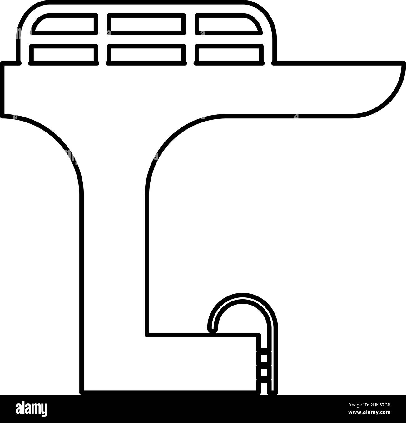 Springboard Diver Outline