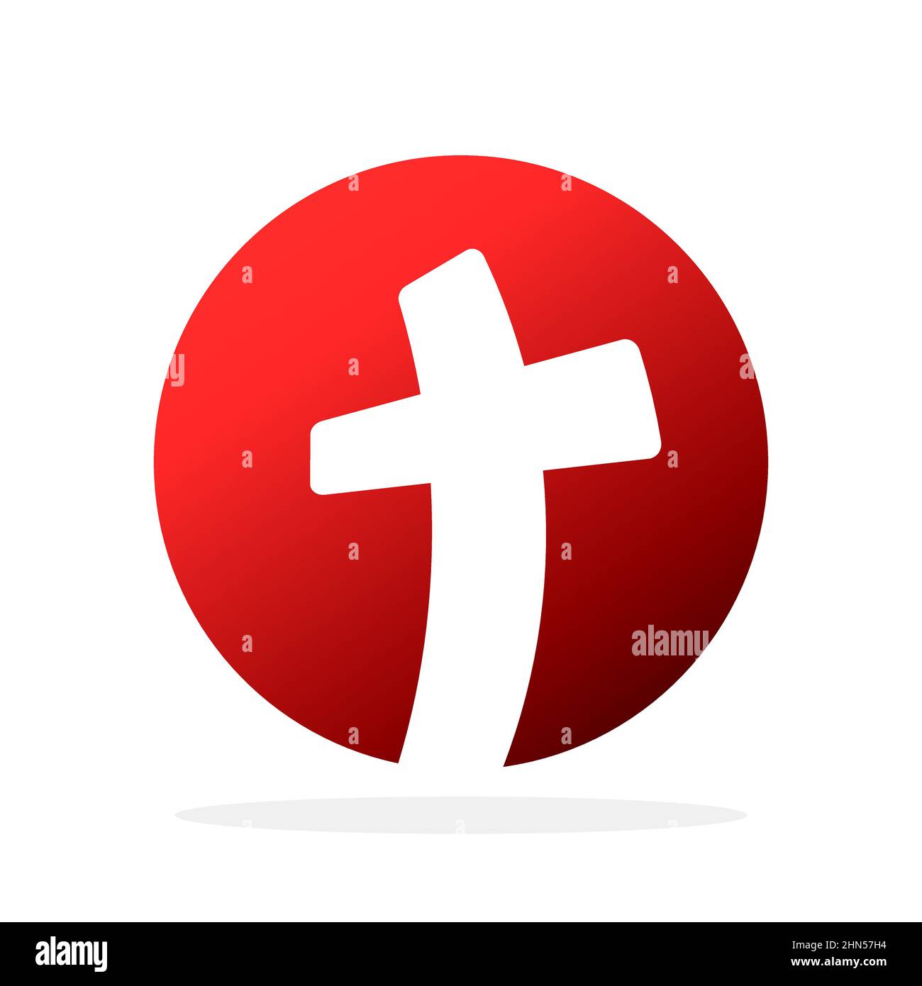 Church symbol. Christian cross icon. Abstract religion icon. Vector ...