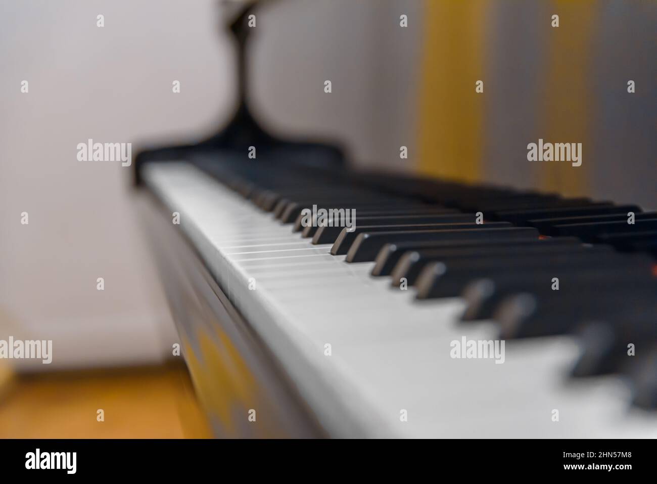 Piano and Piano keyboard in the big concert hall Stock Photo - Alamy