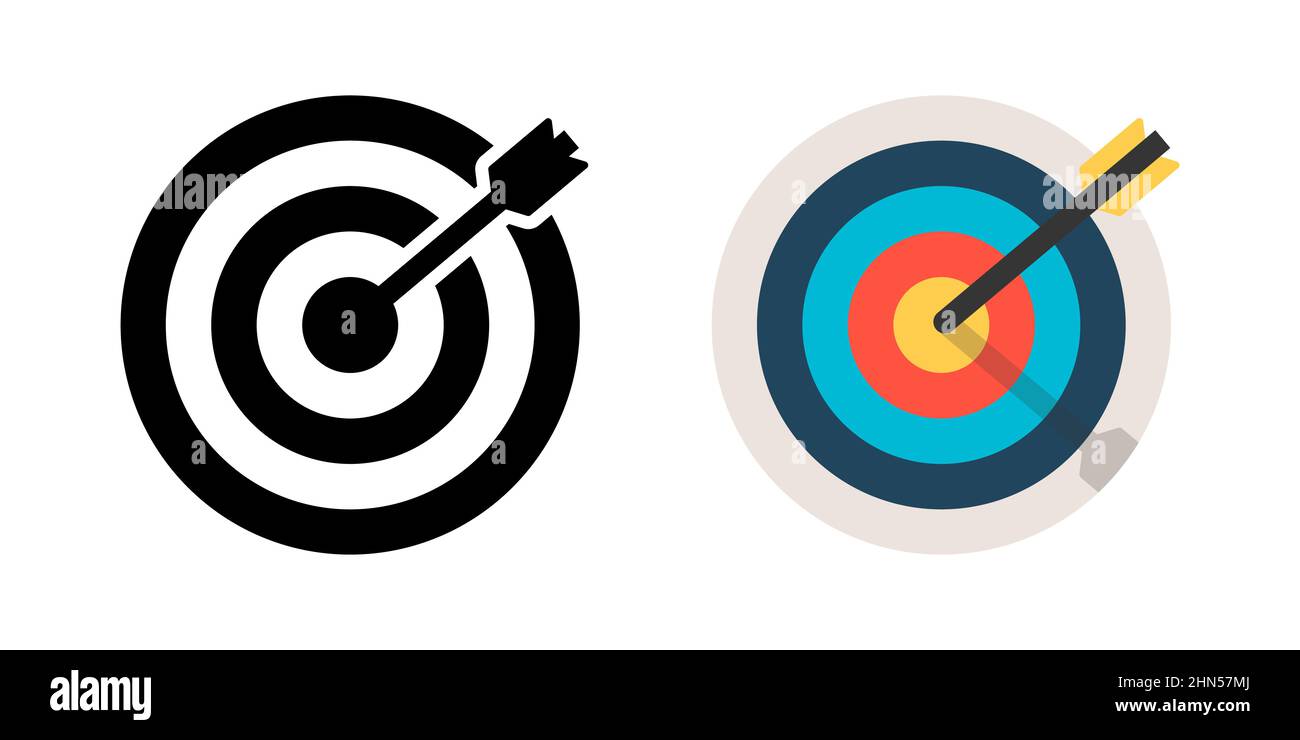 Target icon set with shadow Stock Vector Image & Art - Alamy