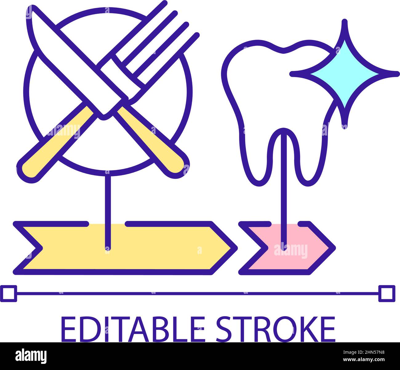Foods for healthy teeth RGB color icon Stock Vector Image & Art - Alamy