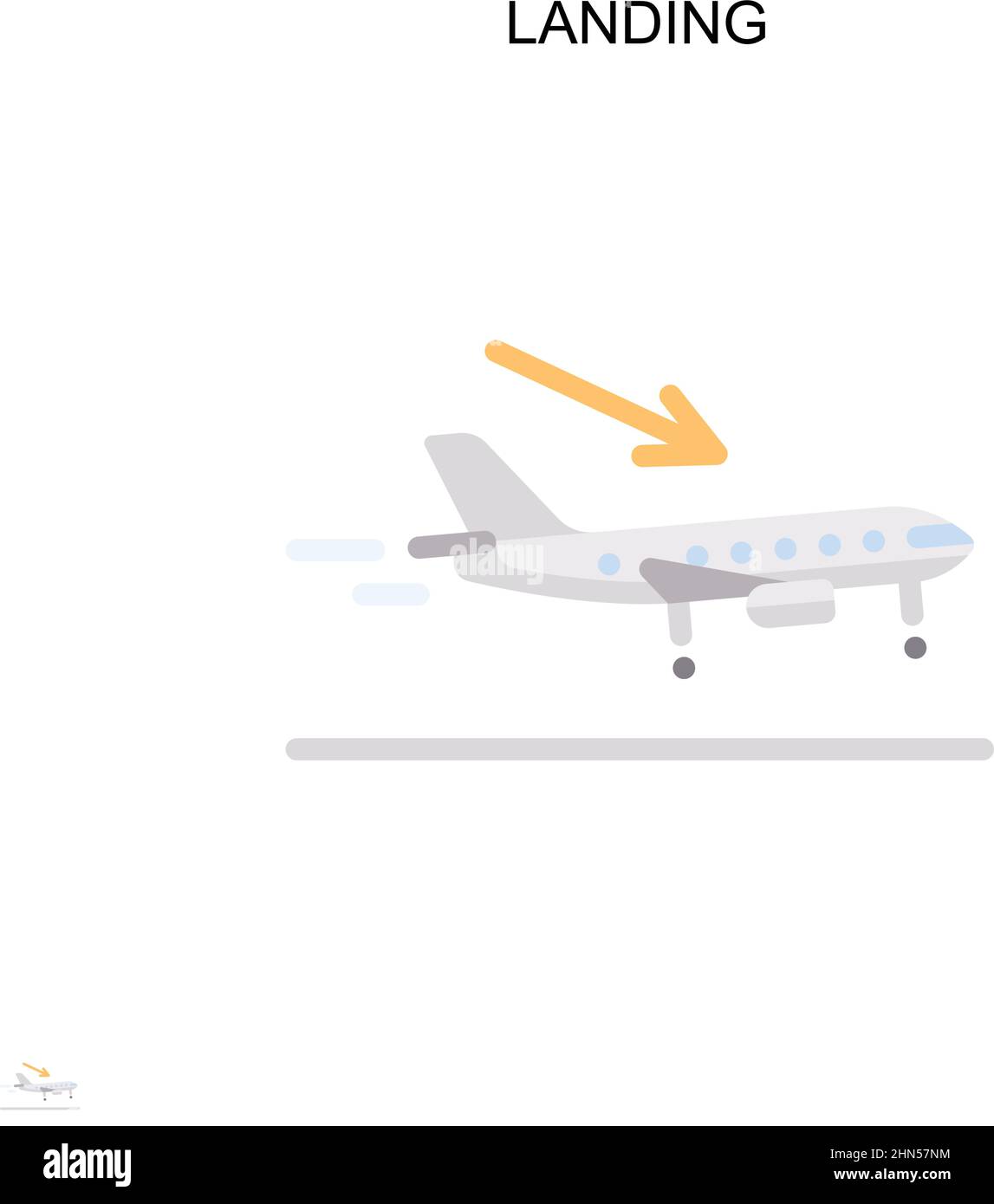 Landing Simple vector icon. Illustration symbol design template for web ...