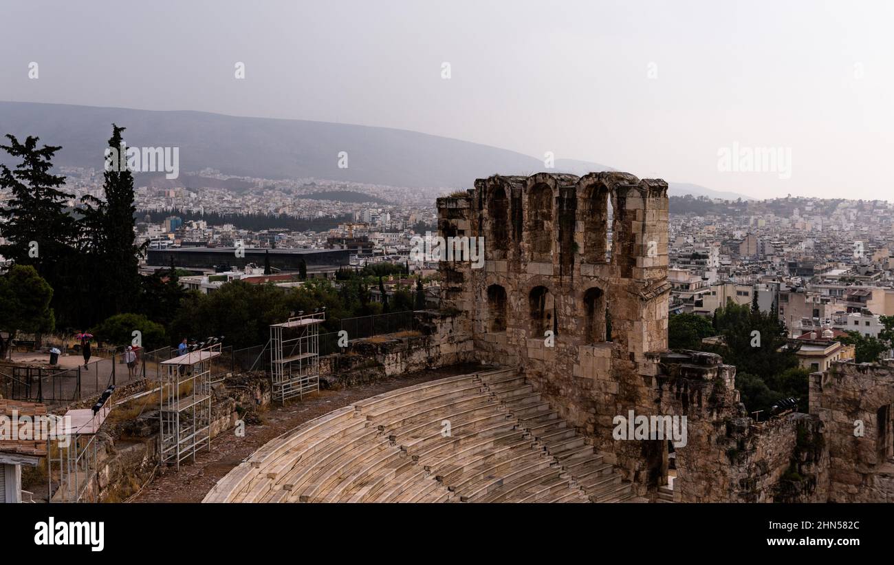 The Outdoor Theater in the Acropolis of Athens Stock Photo - Alamy