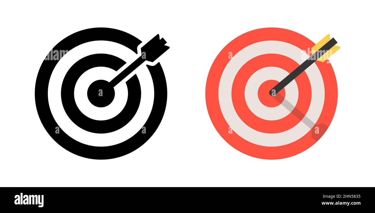 Target icon set with shadow Stock Vector Image & Art - Alamy