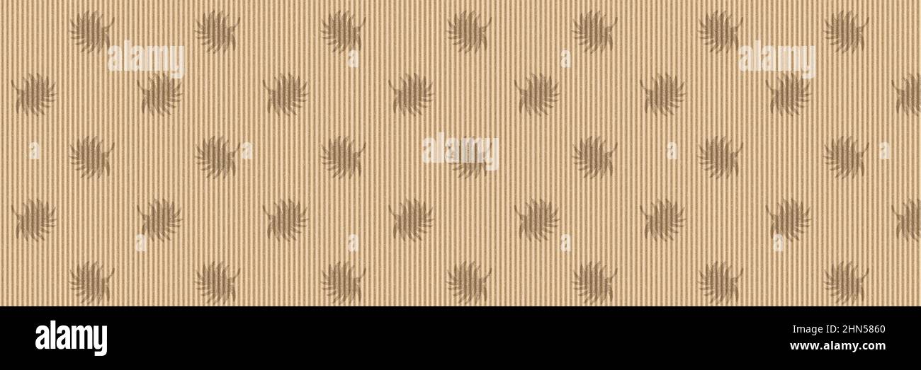 Ecru recycled corrugated card paper border texture. Patterned neutral ...