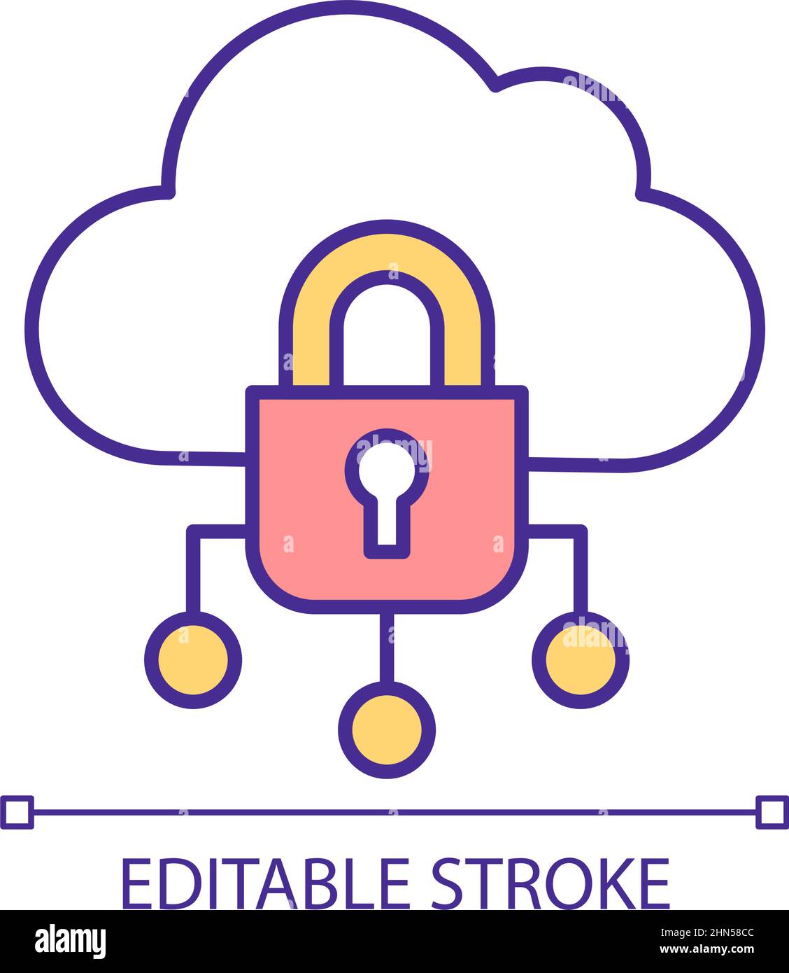 Safety of cloud database RGB color icon Stock Vector Image & Art - Alamy