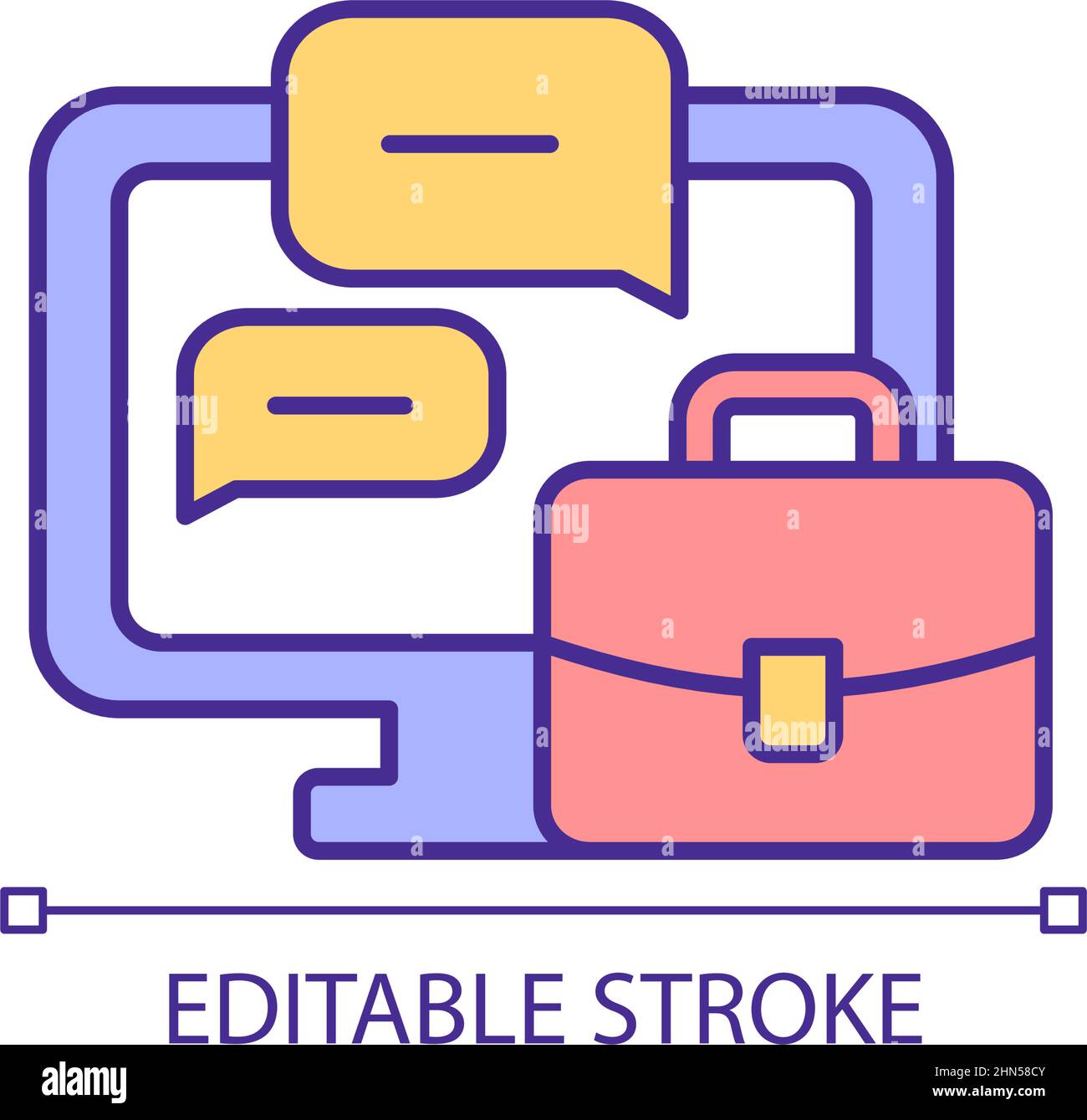 Messaging for collaboration RGB color icon Stock Vector Image & Art - Alamy