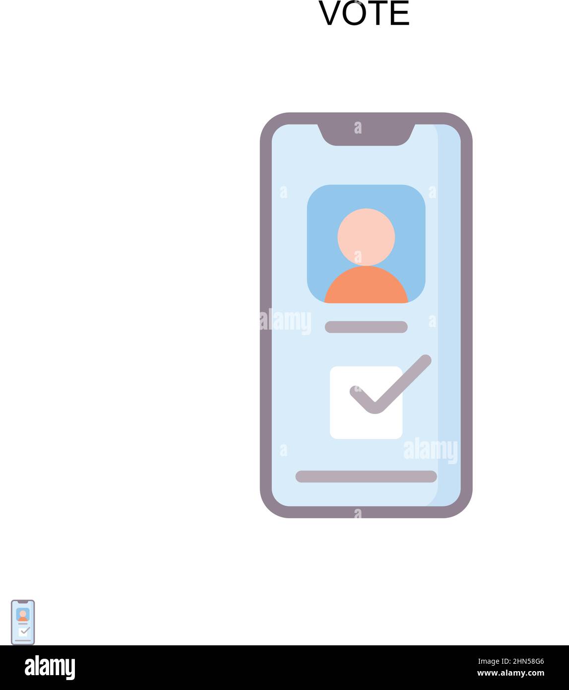 Vote Simple vector icon. Illustration symbol design template for web ...