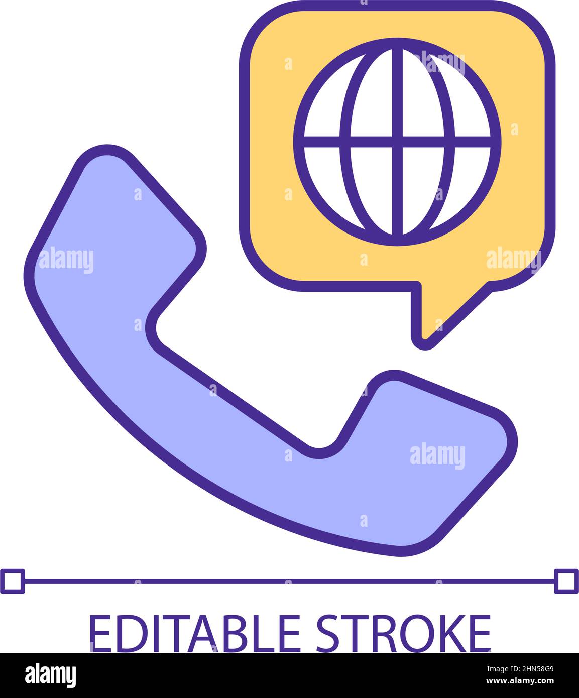 Worldwide telephony hosting RGB color icon Stock Vector Image & Art - Alamy