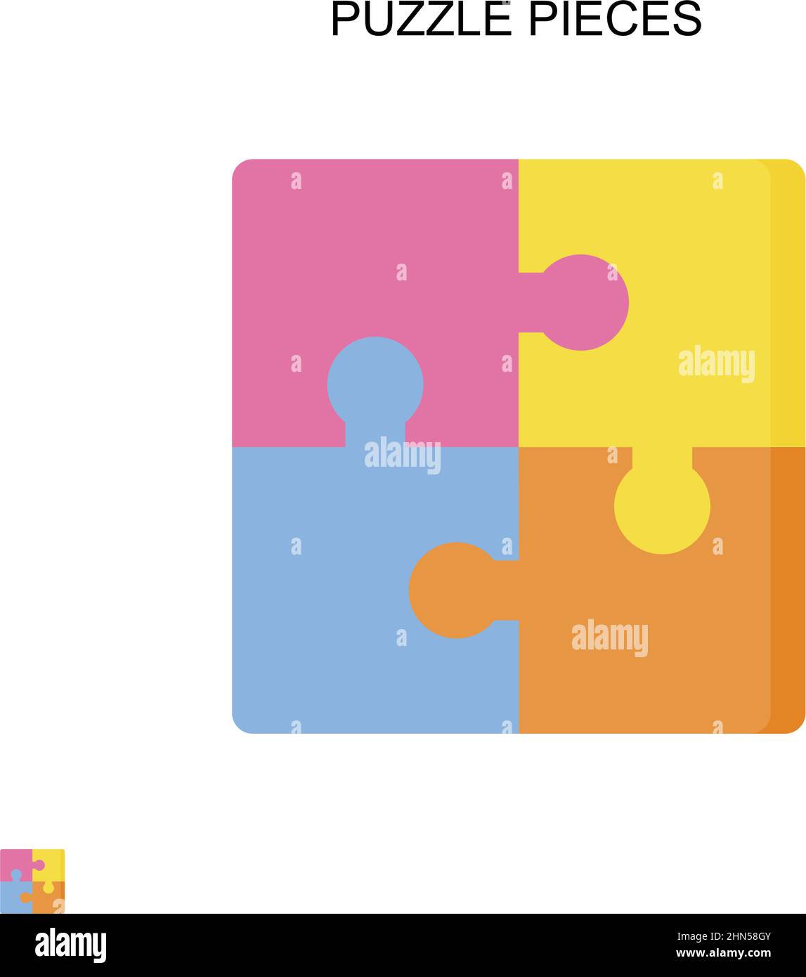 Blank puzzle pieces Stock Vector Images - Alamy