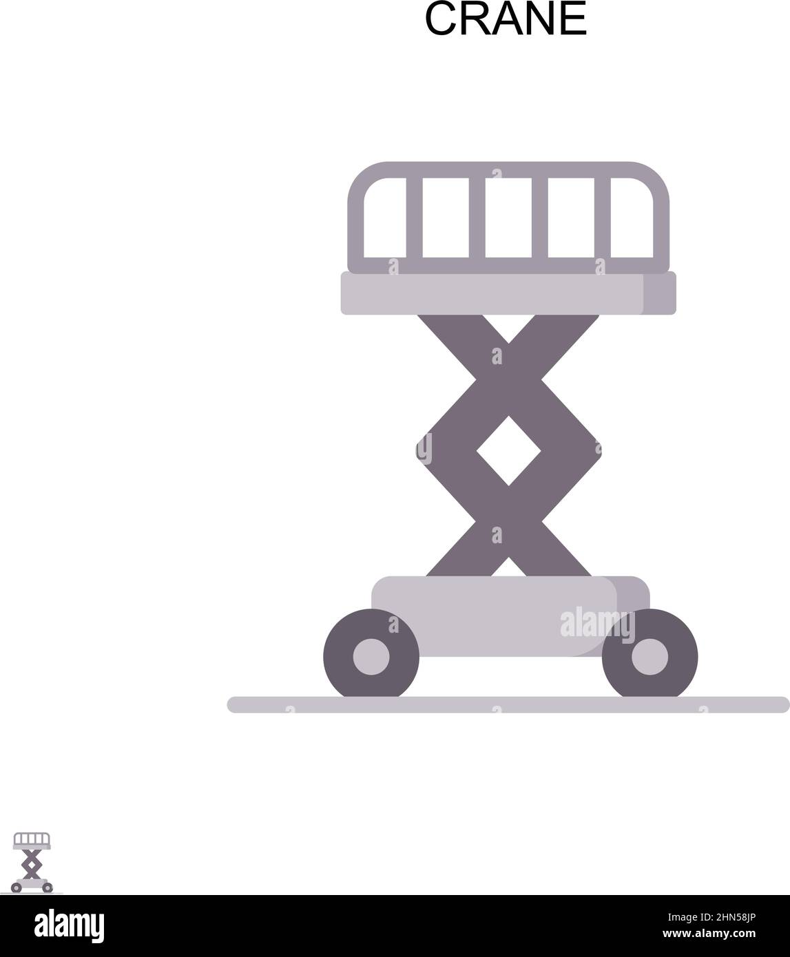 Crane Simple vector icon. Illustration symbol design template for web ...