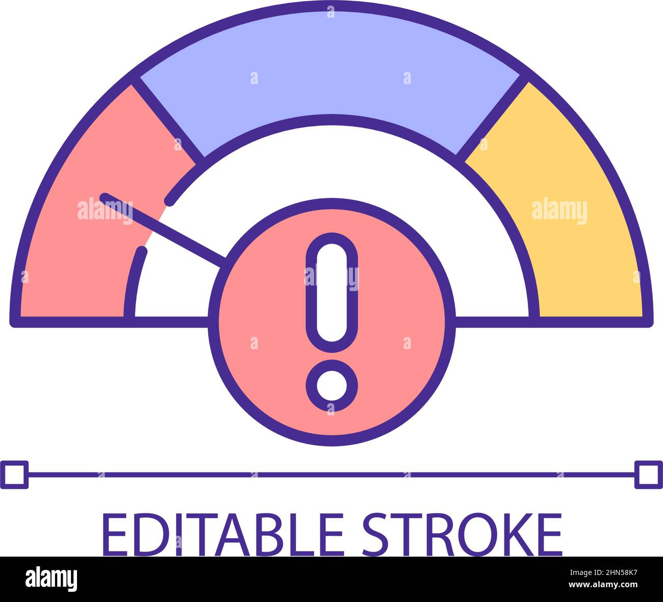 Low level warning RGB color icon Stock Vector Image & Art - Alamy