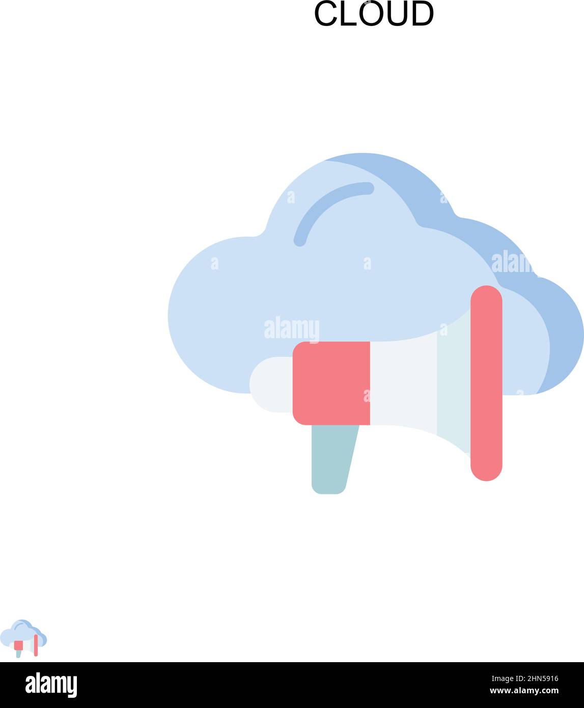 Cloud Simple vector icon. Illustration symbol design template for web ...