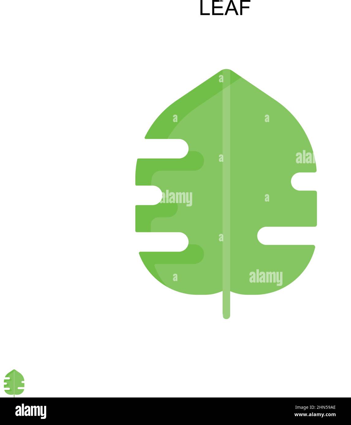 Green leaf icon botanical Stock Vector Images - Alamy