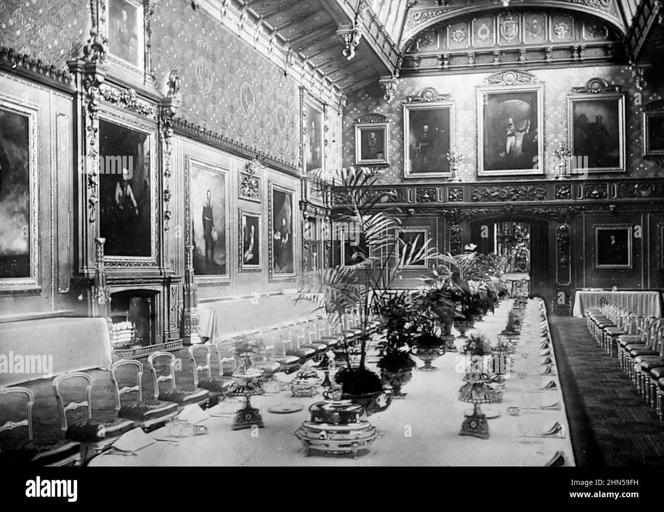 Waterloo Chamber, Windsor Castle, Victorian period Stock Photo - Alamy