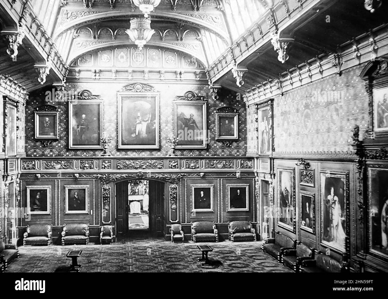 Waterloo Chamber, Windsor Castle, Victorian period Stock Photo - Alamy