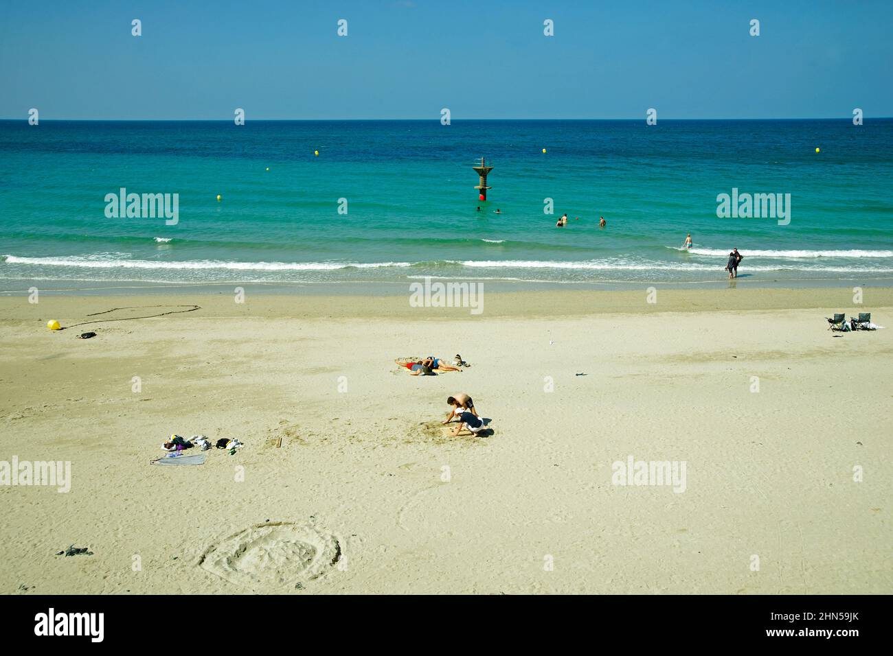 Plat-Gousset beach in Granville (Manche, Normandie, France, Europe ...
