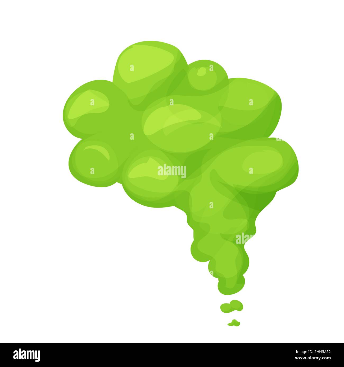 Green smell steam, toxic stink smoke, dust cloud or fart in comic ...