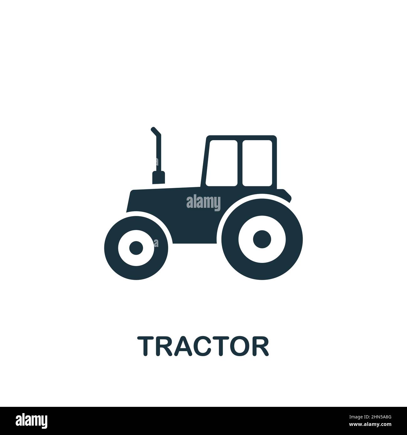 Tractor icon. Monochrome simple Tractor icon for templates, web design ...