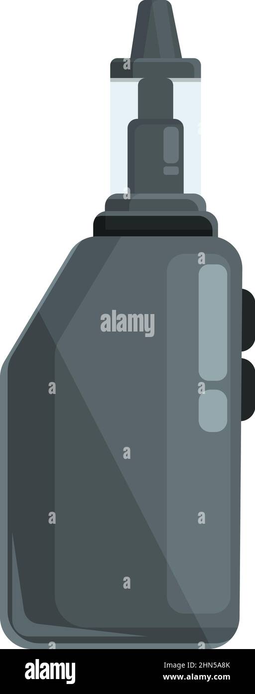 Black vaper icon cartoon vector. Electronic vape. Bottle juice Stock ...