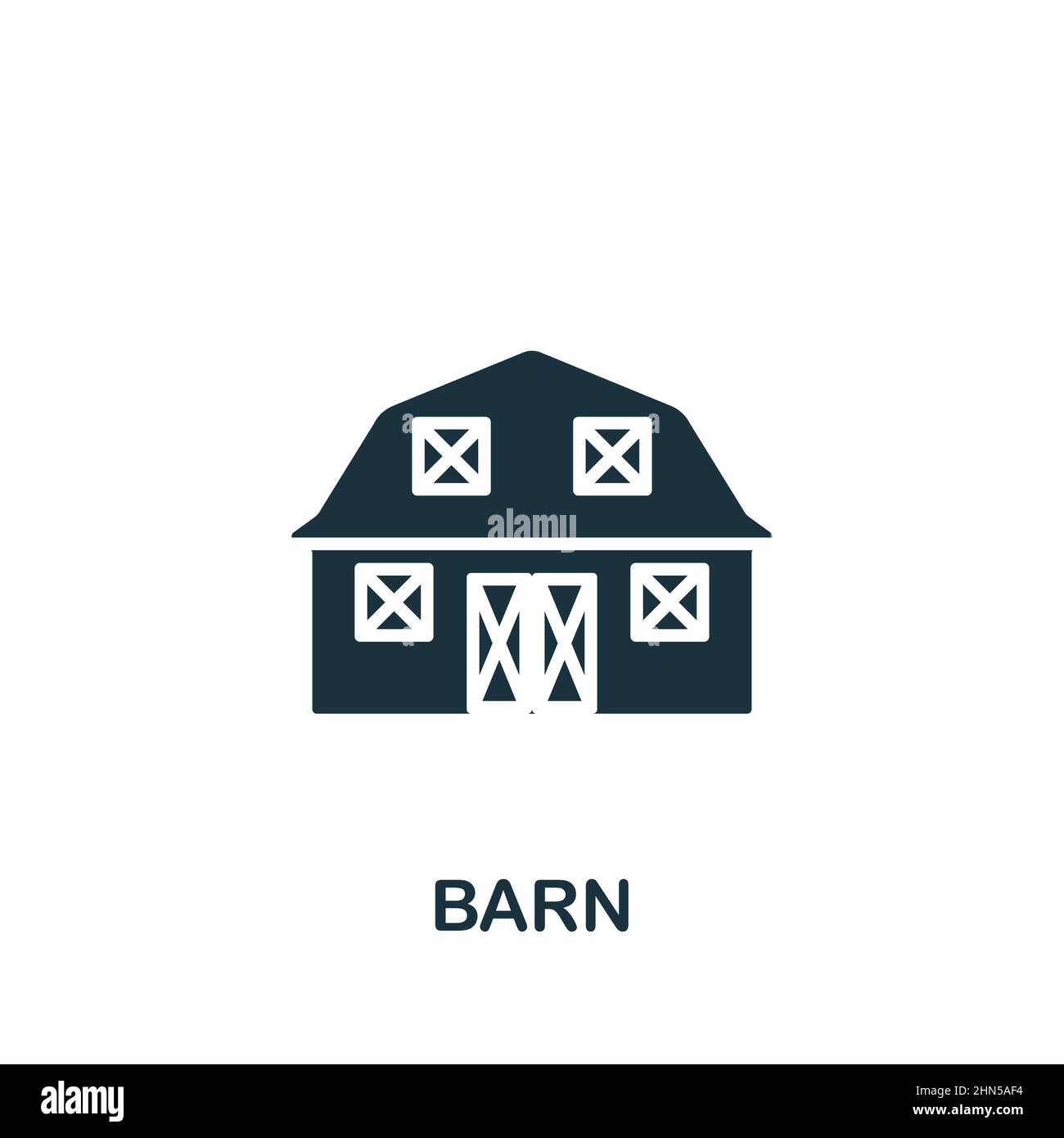 Barn icon. Monochrome simple Barn icon for templates, web design and ...