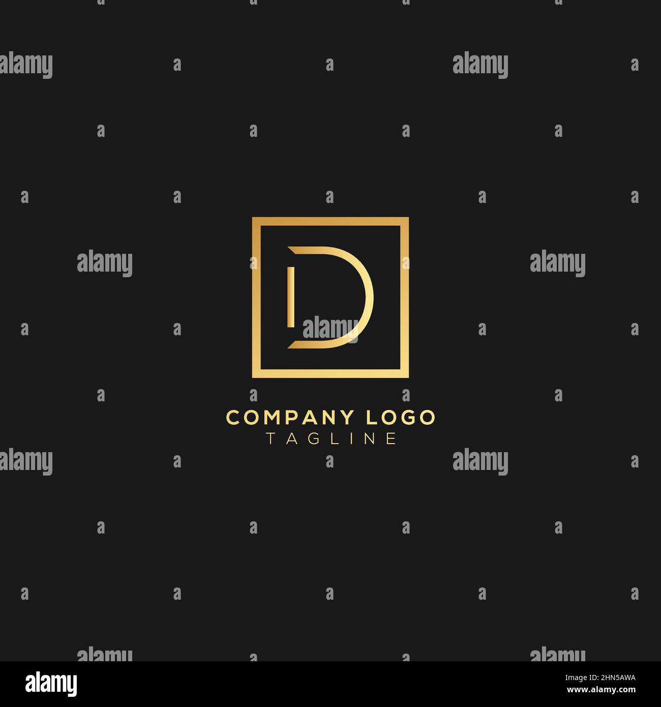 Abstract premium linear letter D logo icon design modern minimal style ...