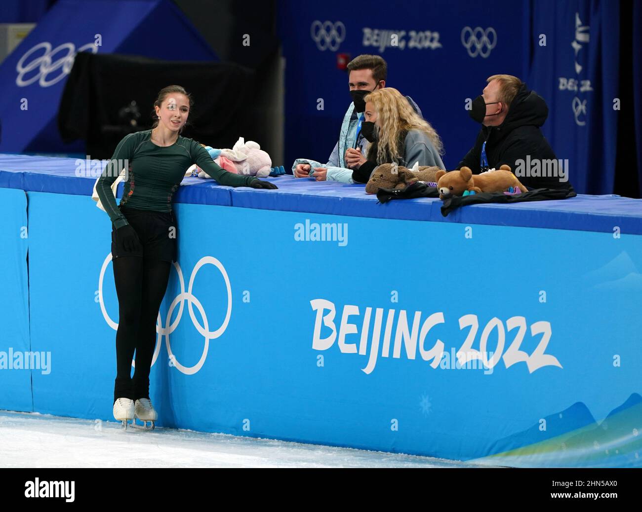Russian Olympic Committee's Kamila Valieva with her coach Eteri ...