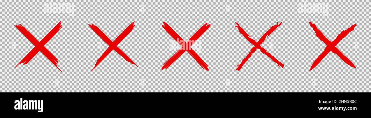 X letter cross icon set grunge brush style Stock Vector Image & Art - Alamy