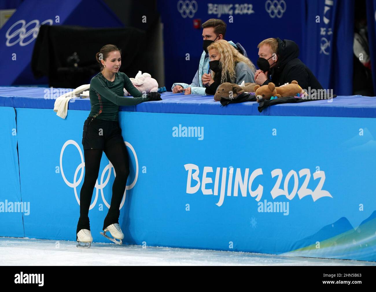 Russian Olympic Committee's Kamila Valieva with her coach Eteri ...