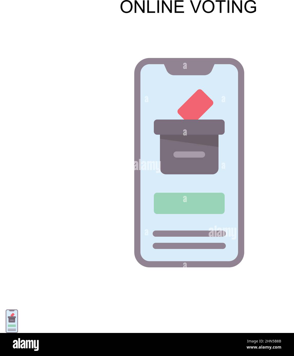 Online voting Simple vector icon. Illustration symbol design template ...