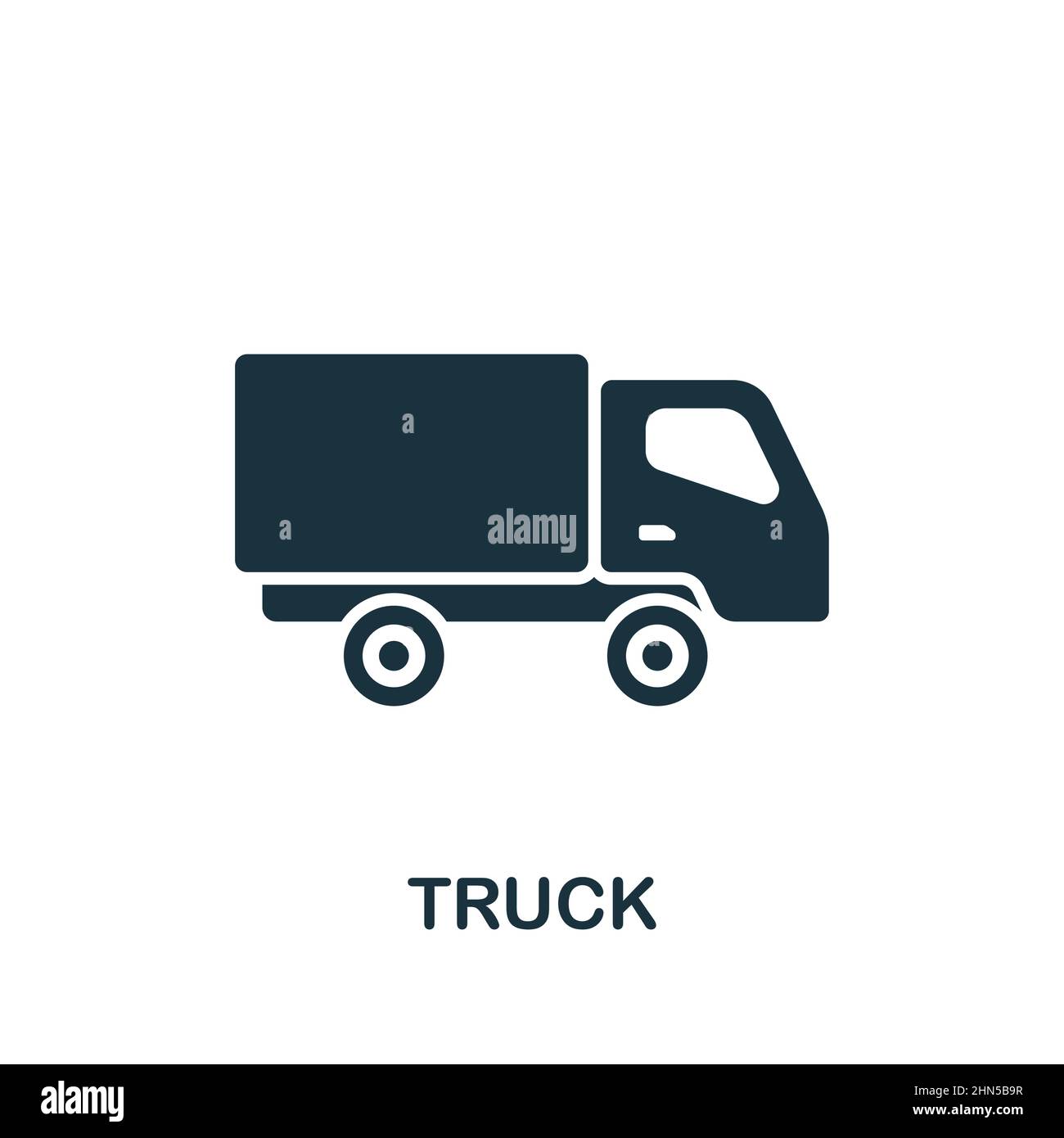 Truck icon. Monochrome simple Truck icon for templates, web design and ...