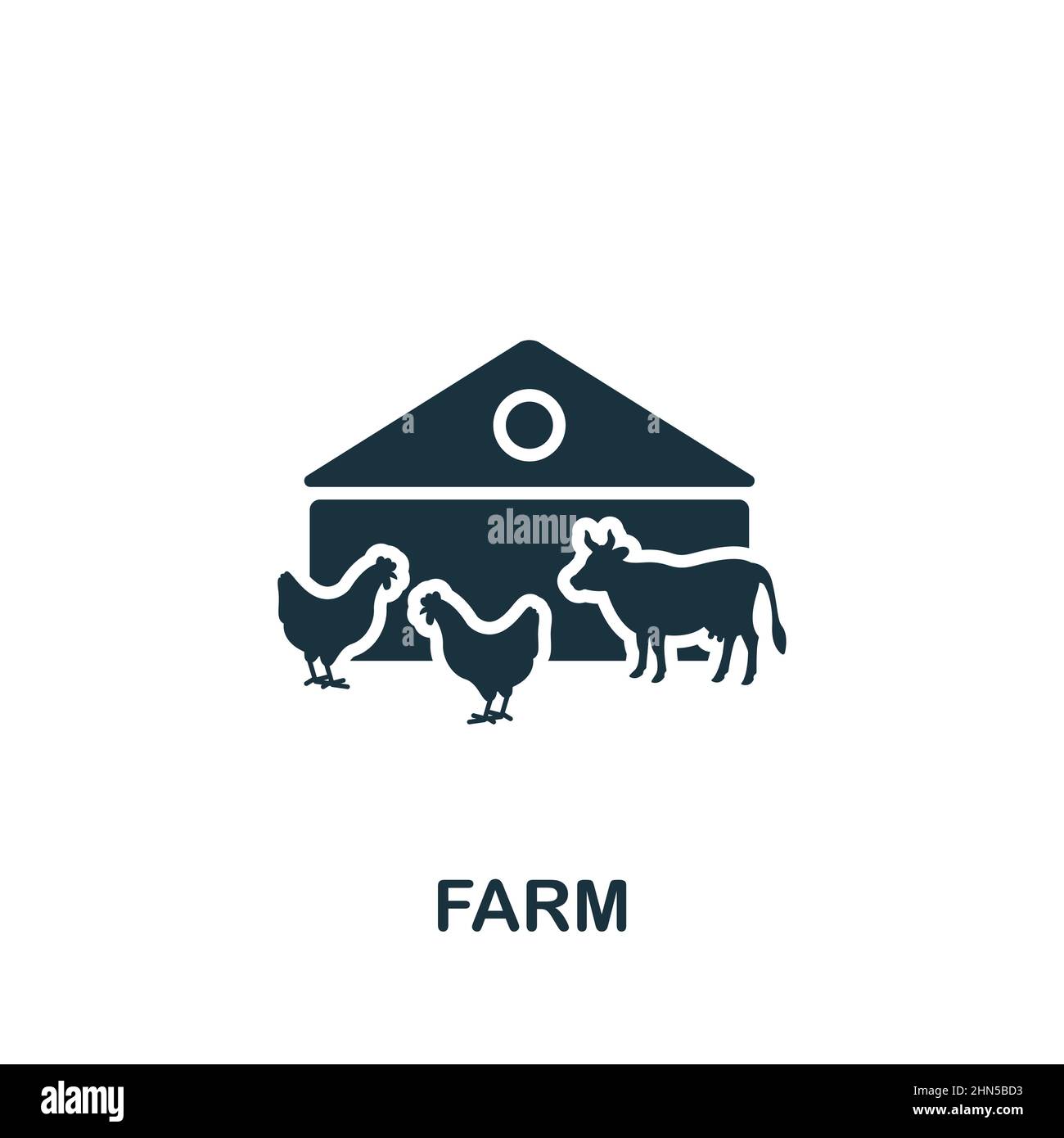 Farm icon. Monochrome simple Farm icon for templates, web design and ...