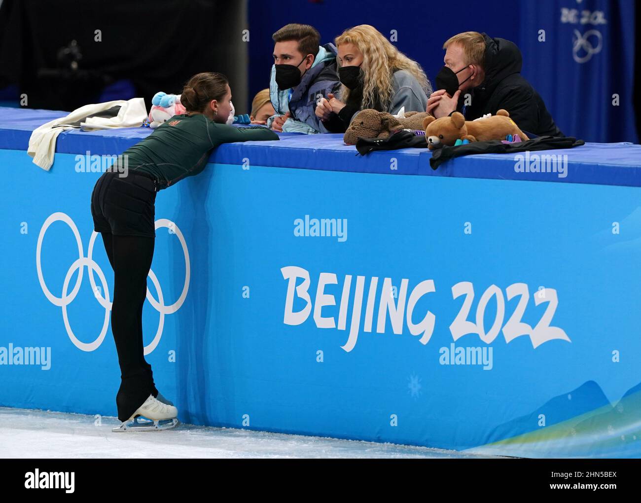 Russian Olympic Committee's Kamila Valieva with her coach Eteri ...