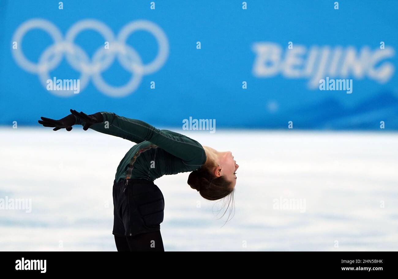 Russian Olympic Committee's Kamila Valieva during the Figure Skating ...